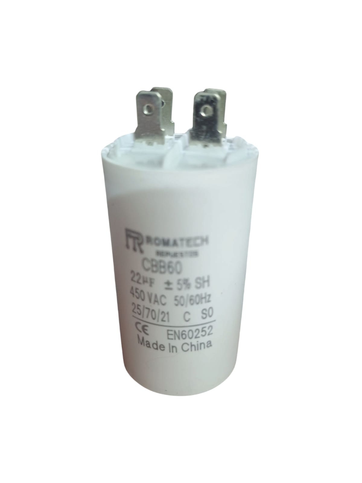 Capacitor 22 MF 450 V 50 - 60 HZ Plástico Con Tuerca - MELREP